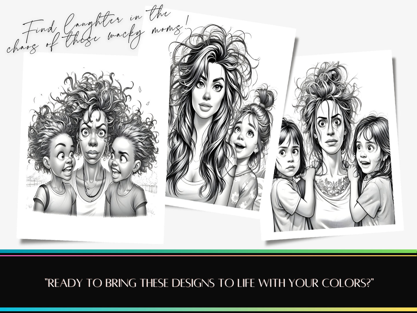 34 Wacky Moms Adult Coloring Book | Digital Download | PDF Download ...