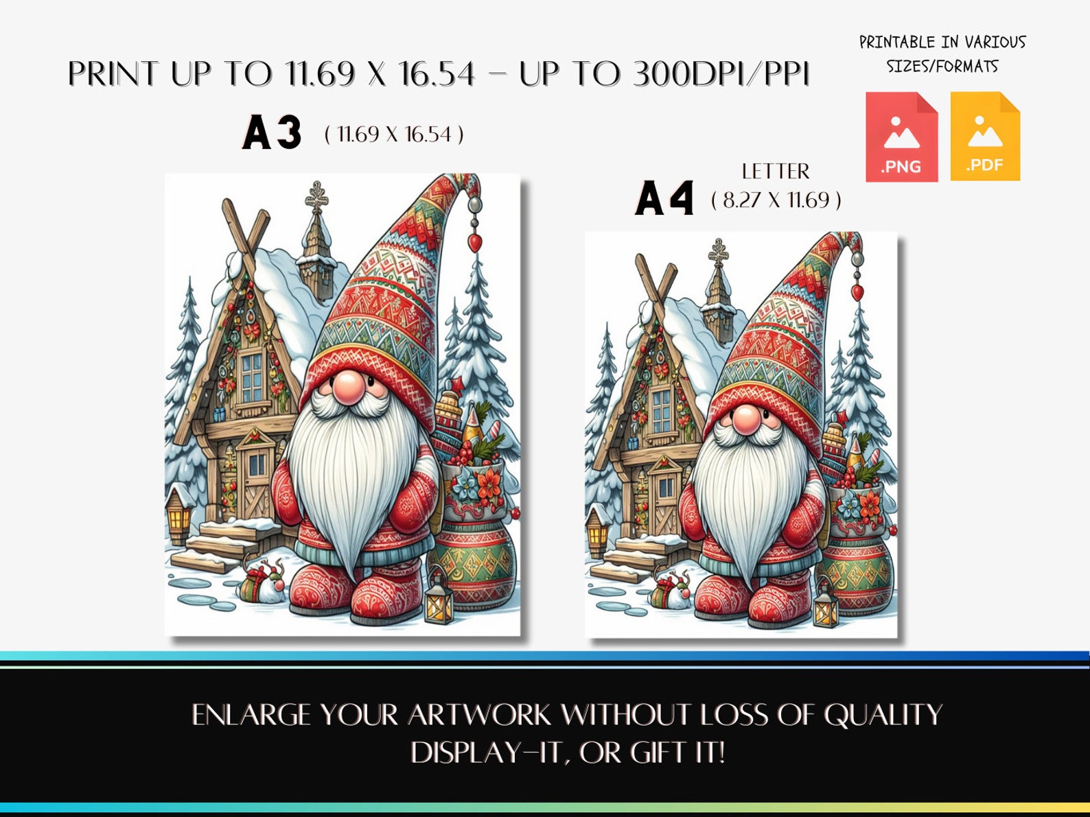 20 Christmas Gnomes Coloring Page Colouring Book Simple Cute Coloring ...