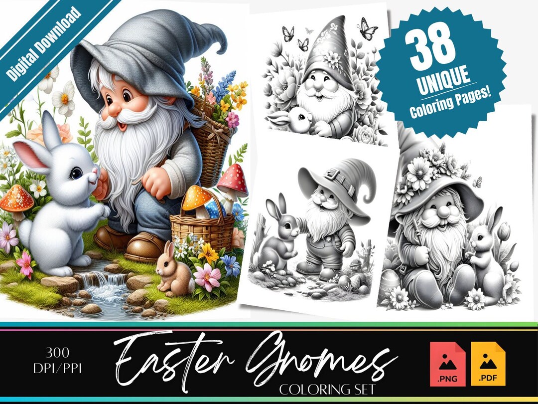 38 Easter Coloring Page | Easter Bunny | Coloring Book | Instant ...