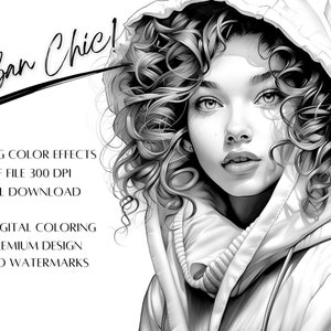 4 Color Effects Coloring Pages Adult Coloring Digital Download PDF ...