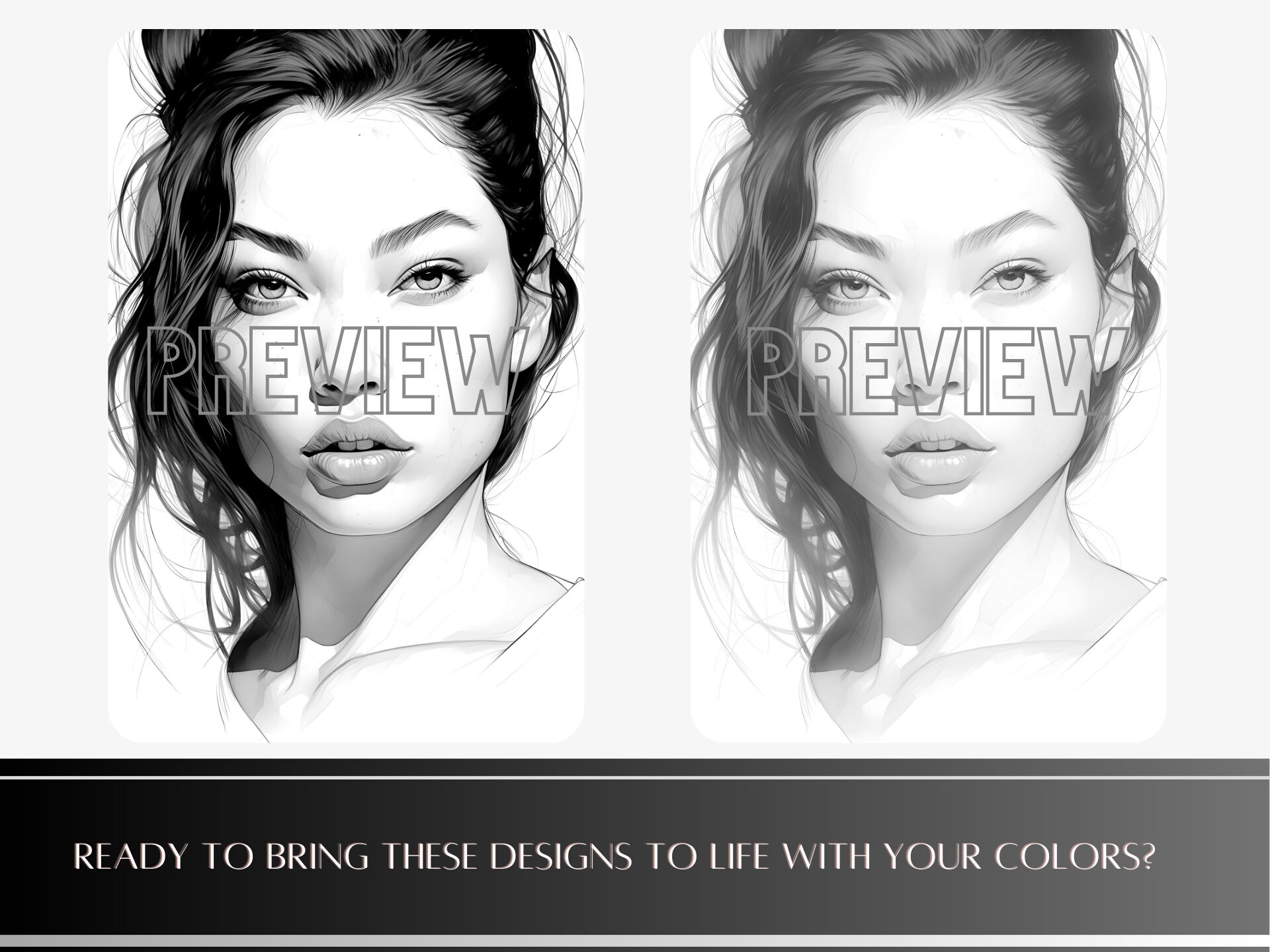 4 Color Effects | Coloring Pages | Adult Coloring | Digital Download ...