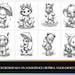 46 Cute Animals Coloring Book | Puddles Coloring Pages | Simple Cute ...