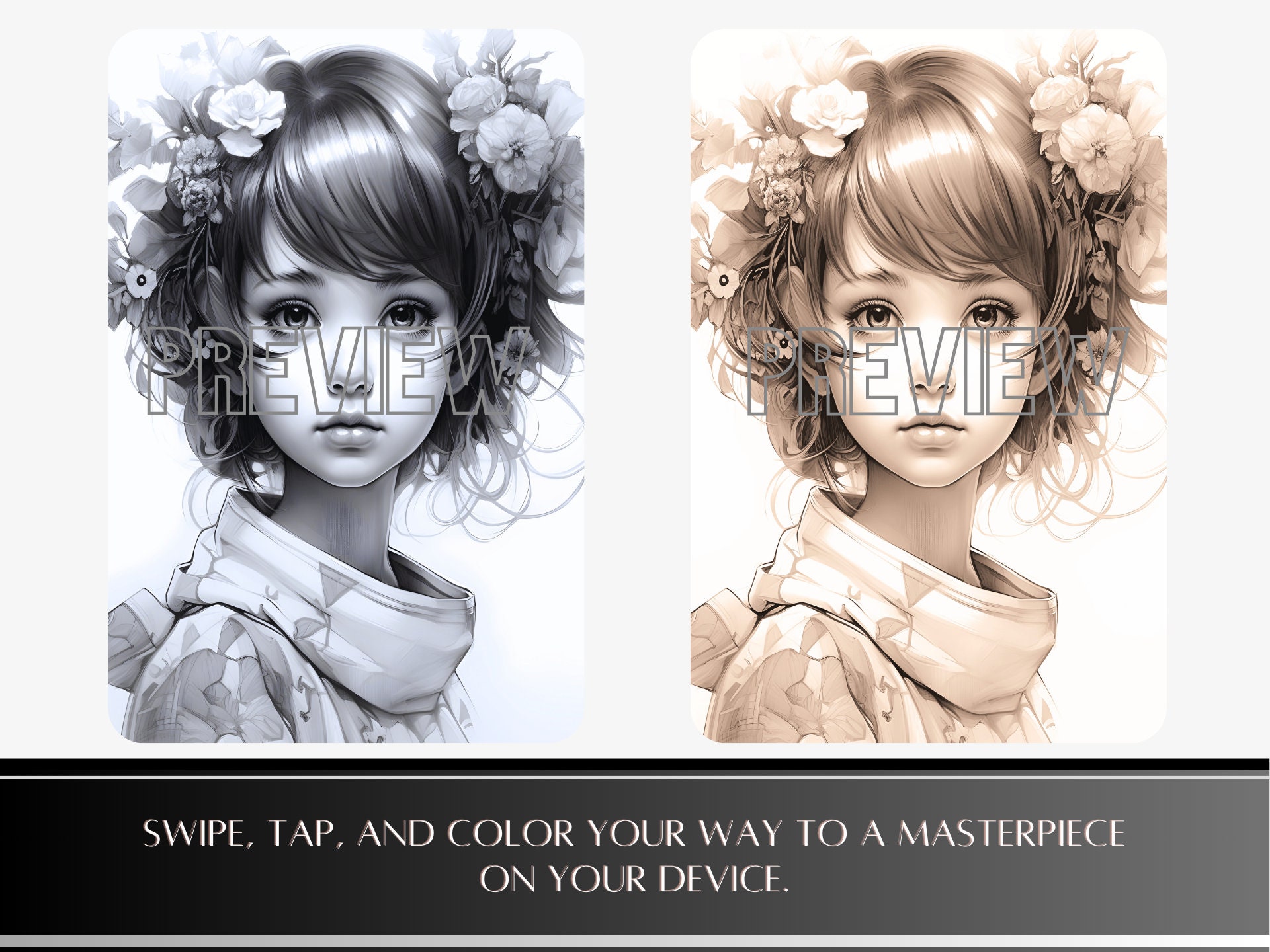 4 Color Effects Coloring Pages Adult Coloring Digital - Etsy