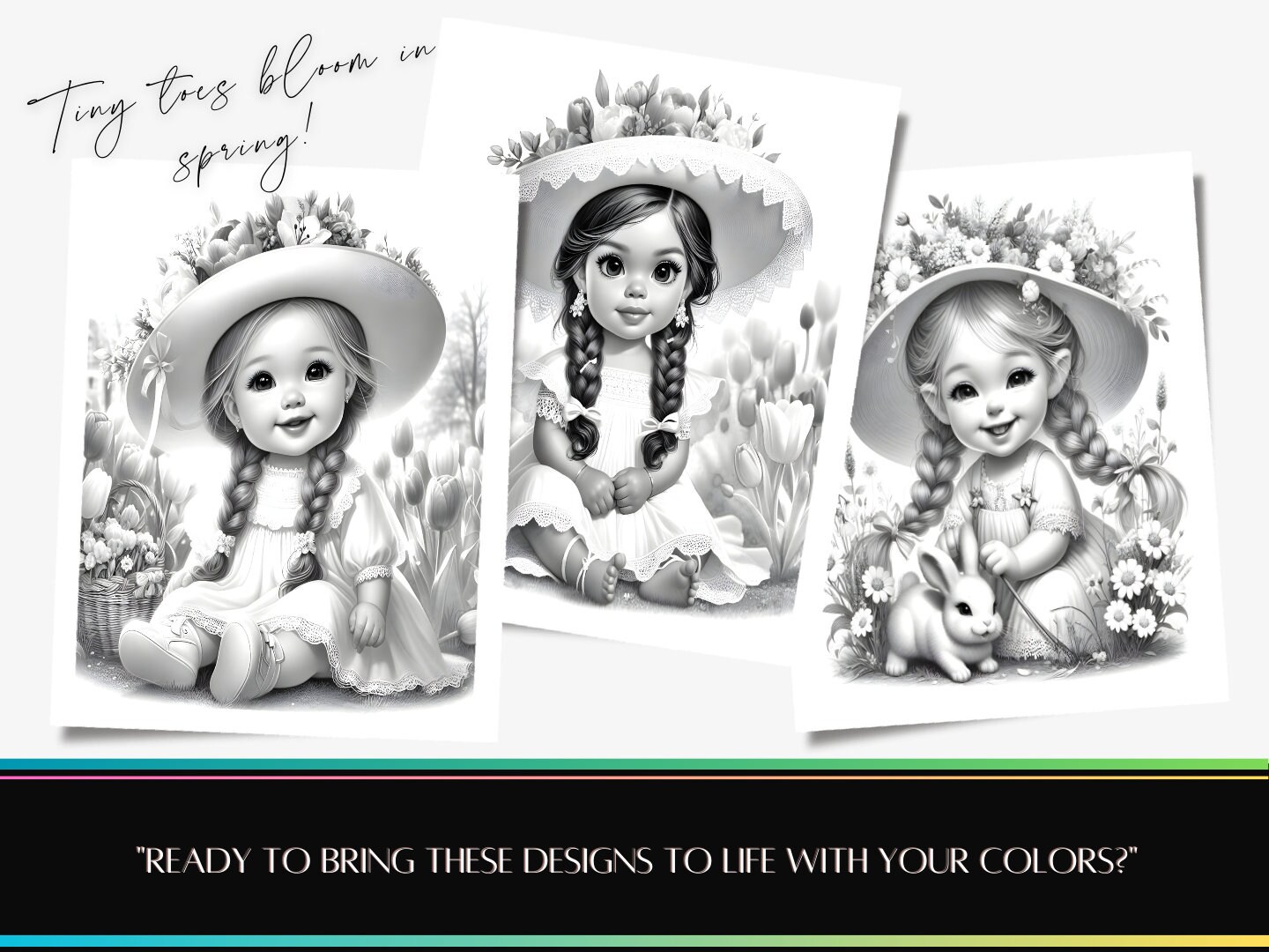 20 Cute Babies and Toddlers Spring Coloring Pages | Printable Adult ...