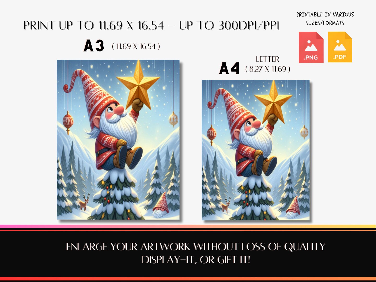 Christmas Gnomes Coloring Book | 27 Cute Grayscale Pages (printable PDF ...