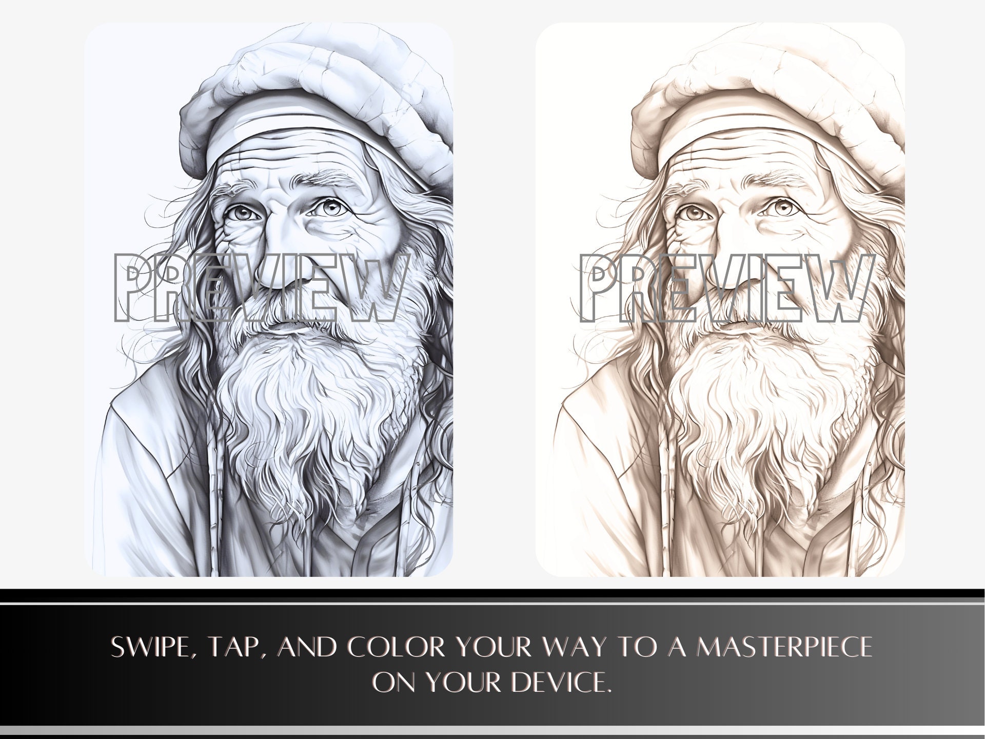 4 Color Effects Coloring Pages Adult Coloring Digital Download PDF ...