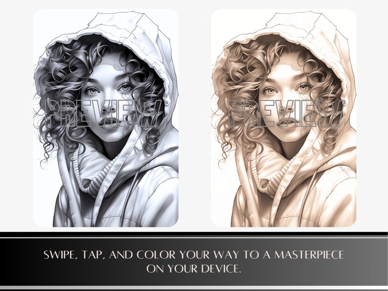 4 Color Effects Coloring Pages Adult Coloring Digital - Etsy