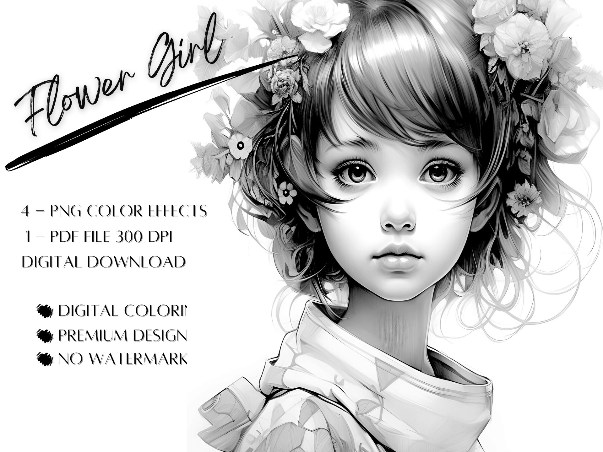 4 Color Effects Coloring Pages Adult Coloring Digital - Etsy