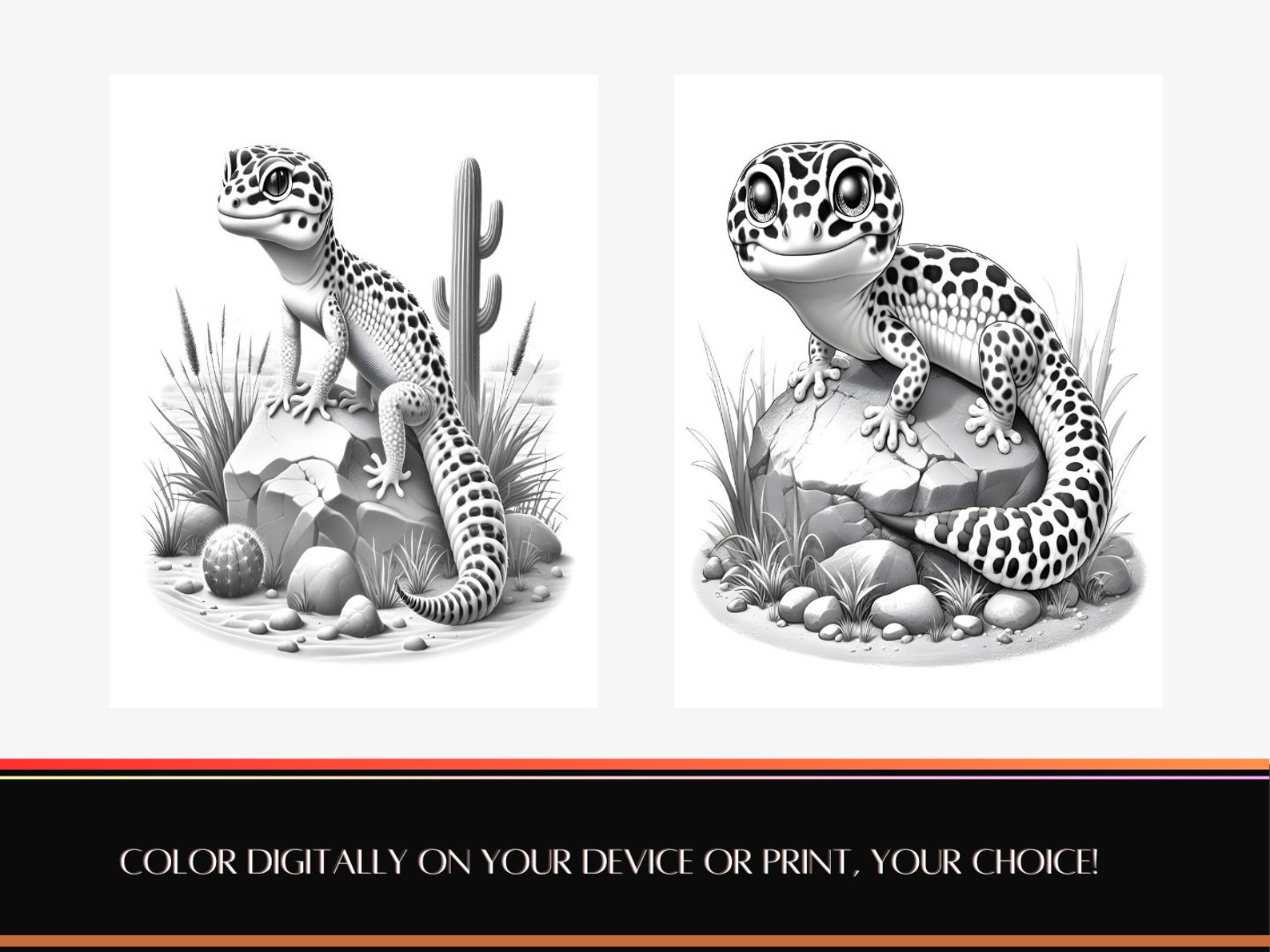 10 Leopard Gecko Coloring Pages Coloring Page for Adults and Kids ...