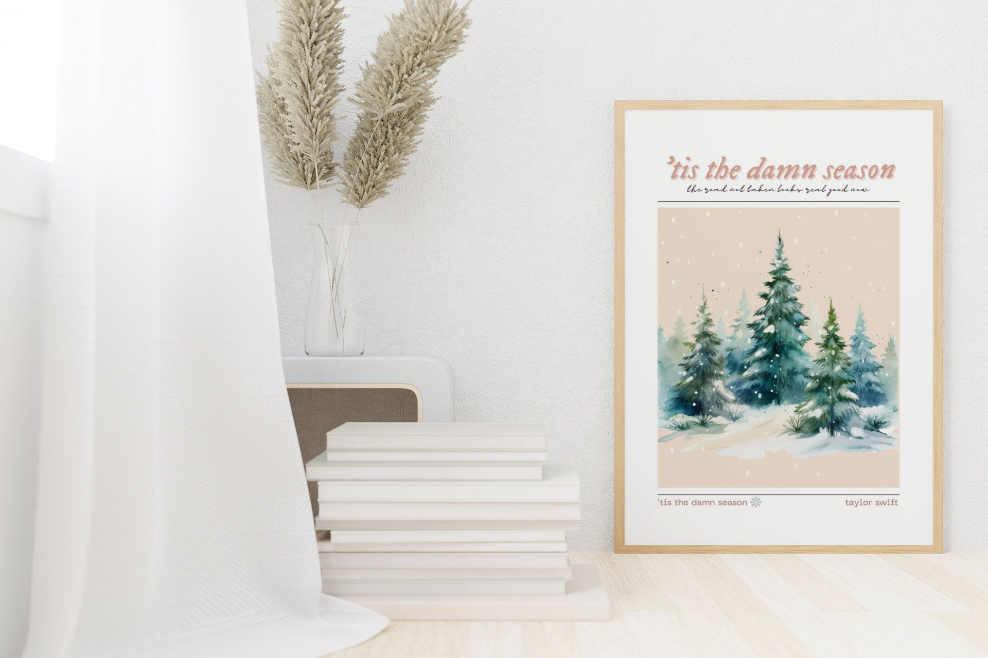 Watercolor 'Tis The Damn Season TS Evermore Eras Tour Poster sold by ...