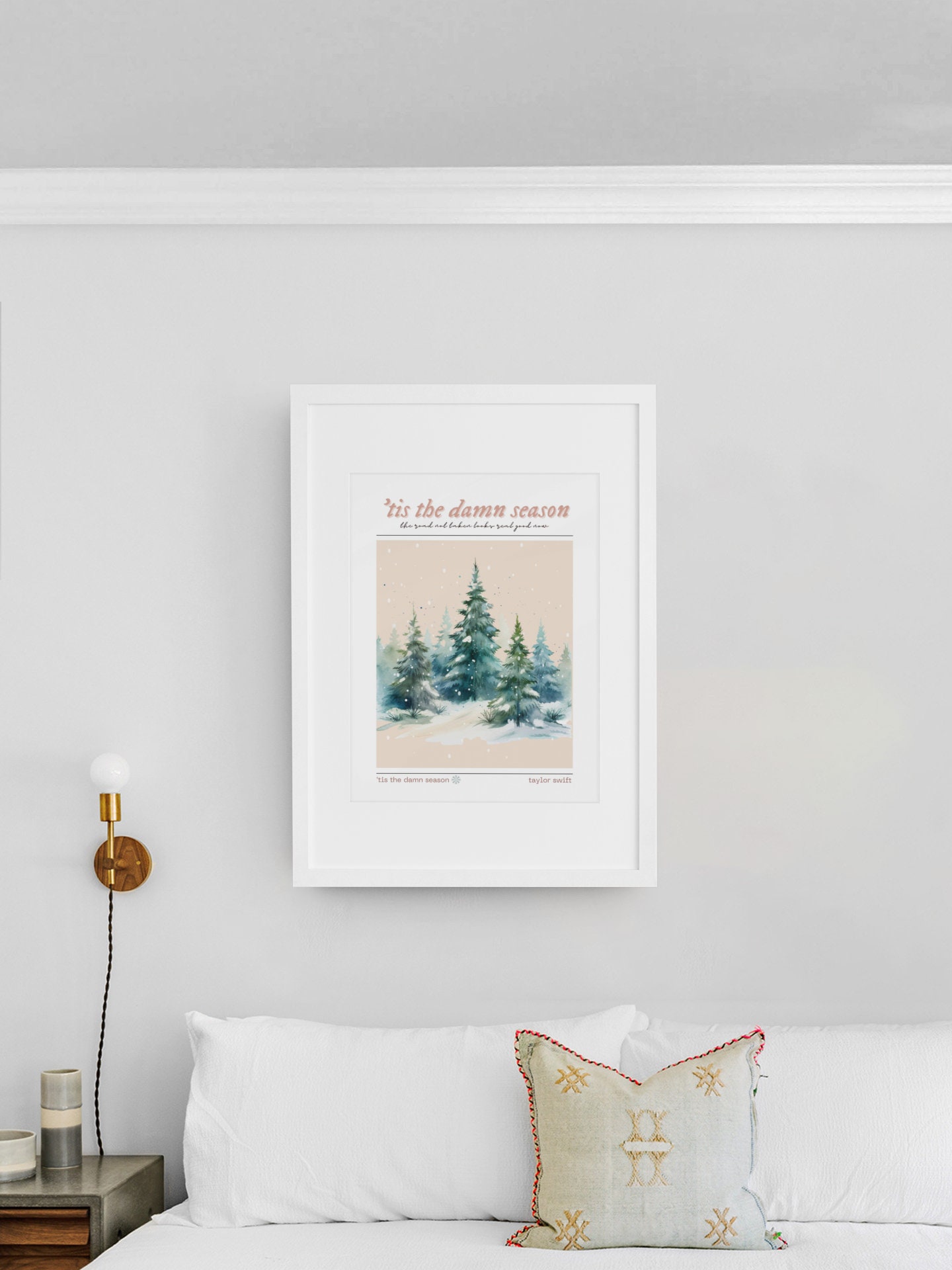 Watercolor 'Tis The Damn Season TS Evermore Eras Tour Poster sold by ...