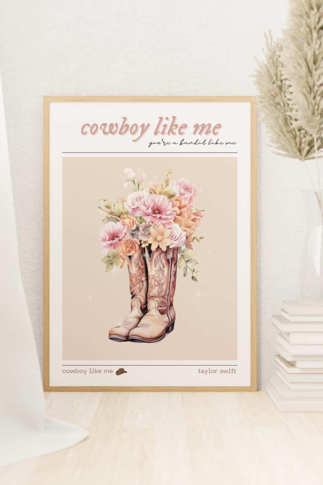 Watercolor Cowboy Like Me TS Evermore Eras Tour Poster - Etsy