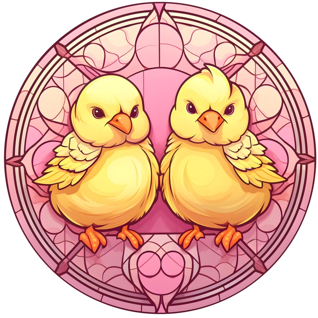 Stained Glass Chicks Metal Sign - Etsy