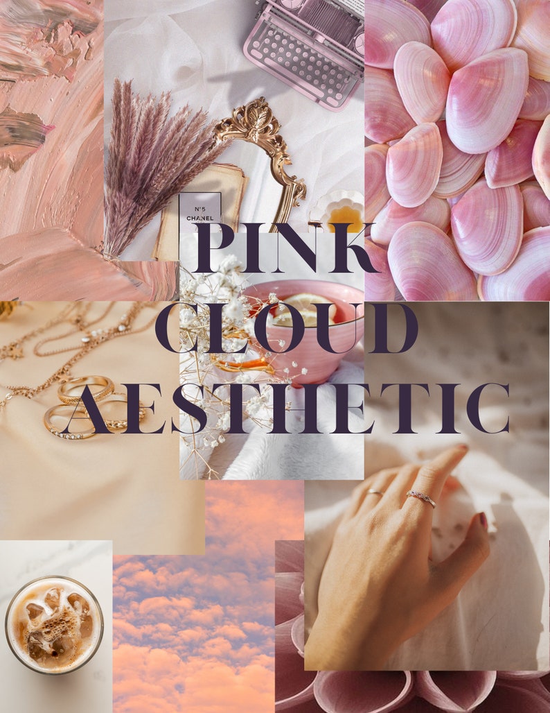 Pink Clouds Vibe Vision Board Bundle - Etsy
