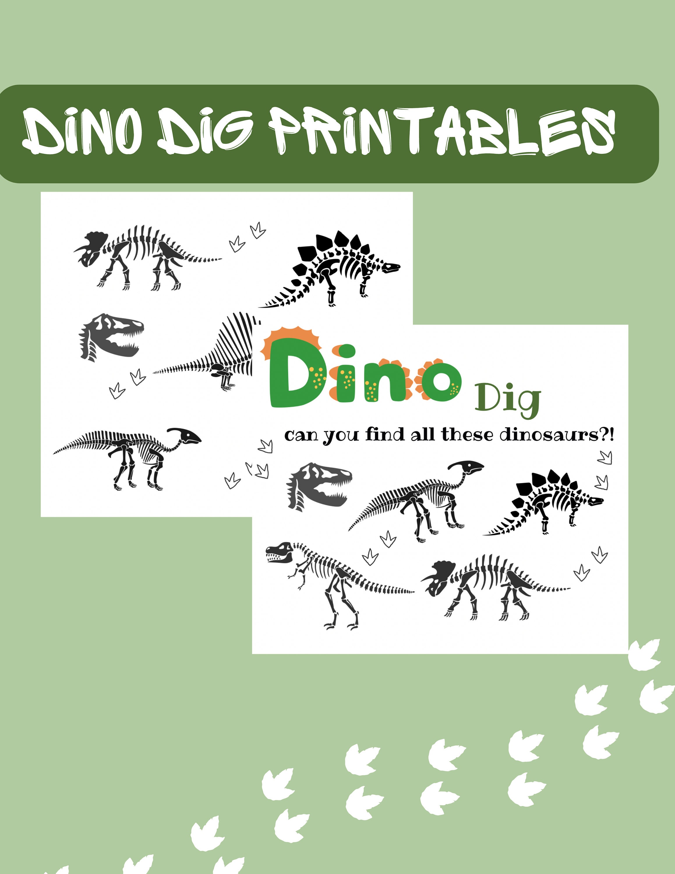 Dinosaur Sensory Bag Activity (instant Download) - Etsy