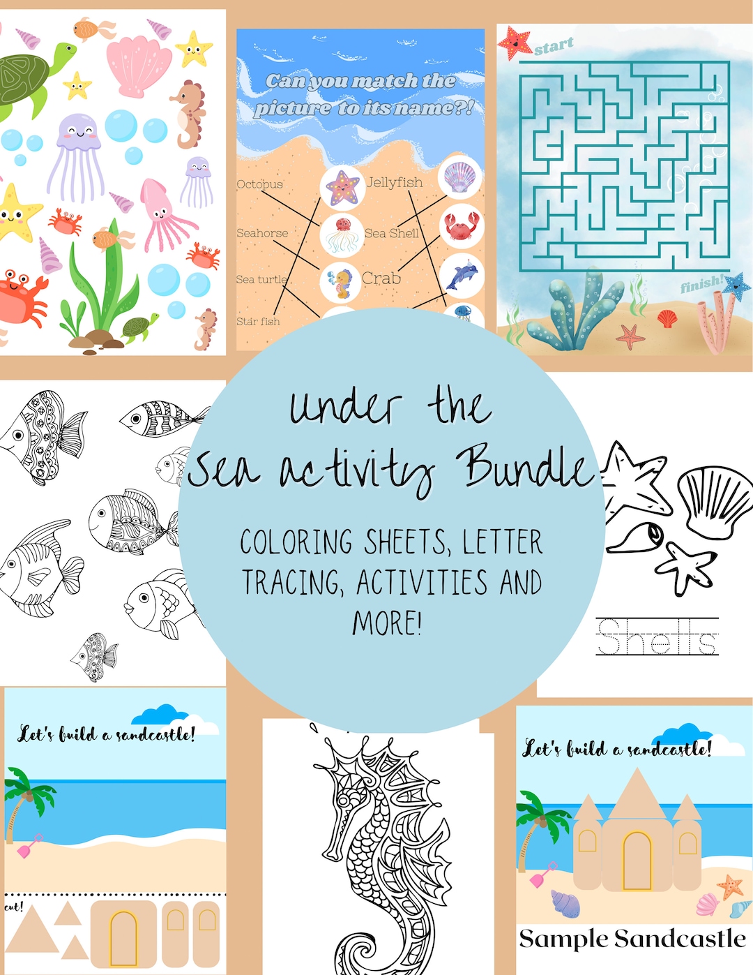 Under the Sea Activity Bundle (instant Download) - Etsy
