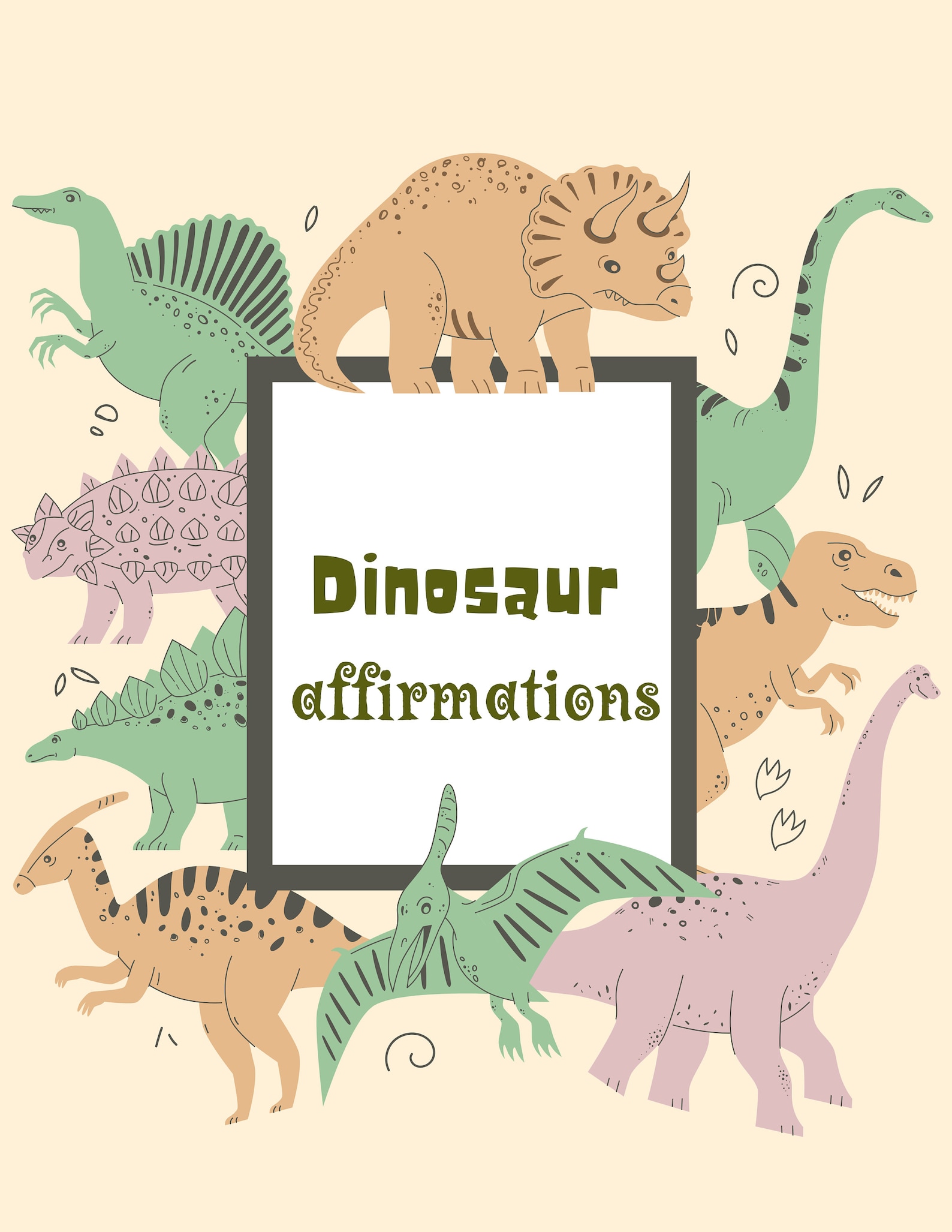Dinosaur Affirmation Cards (instant Download) - Etsy