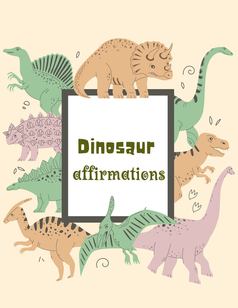 Dinosaur Affirmation Cards (instant Download) - Etsy
