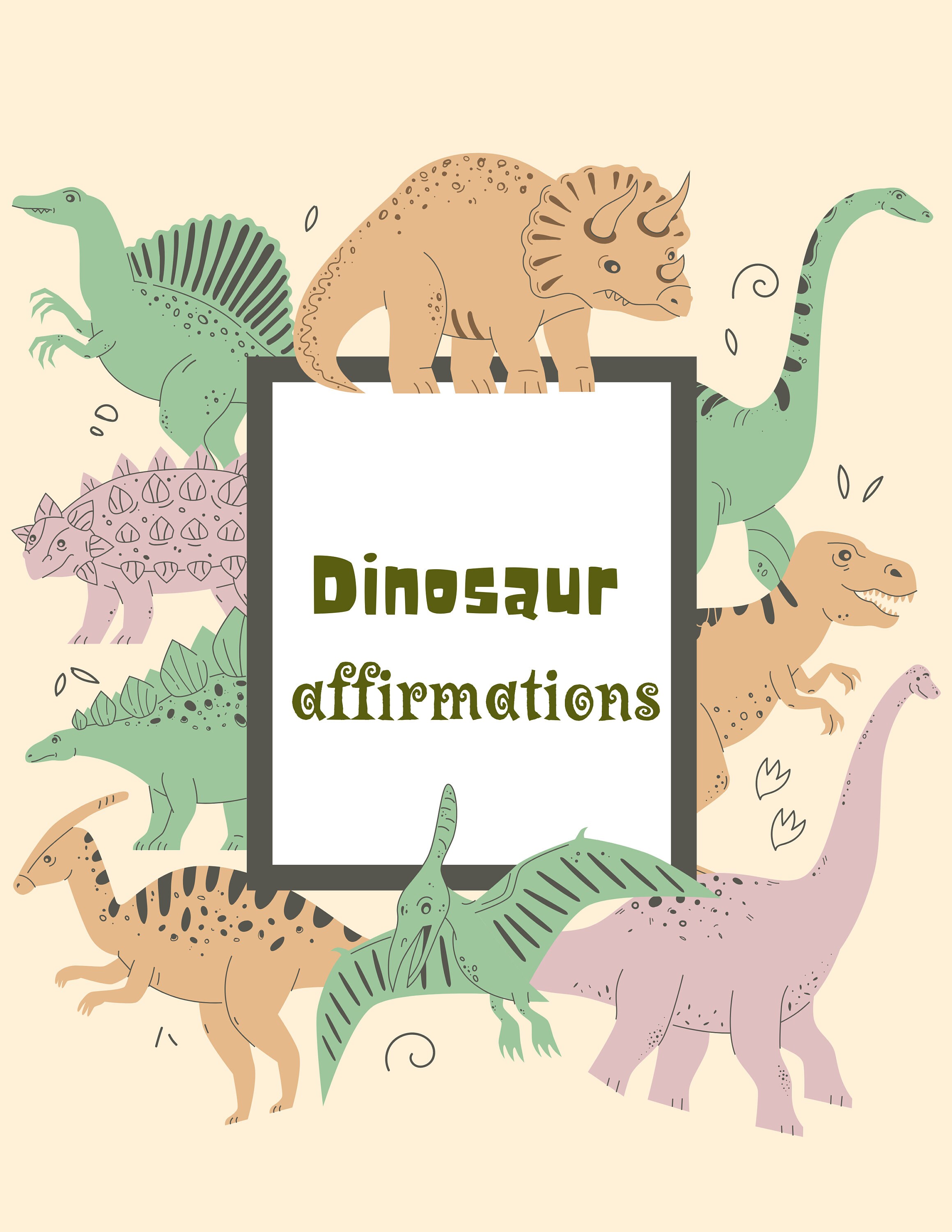 Dinosaur Affirmation Cards (instant Download) - Etsy