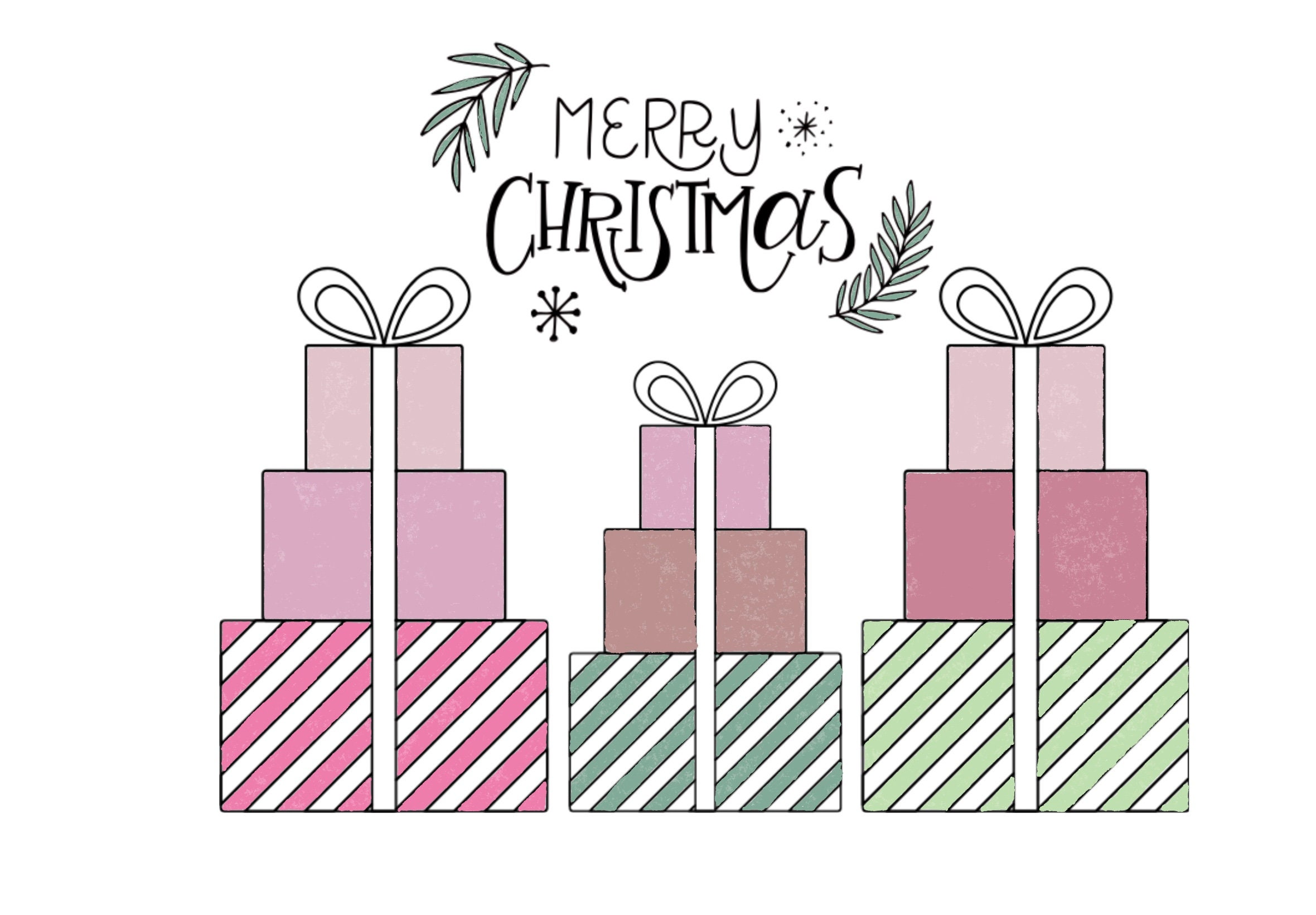 Color Your Own Christmas Cards (instant Download/ Printable) ,medium ...