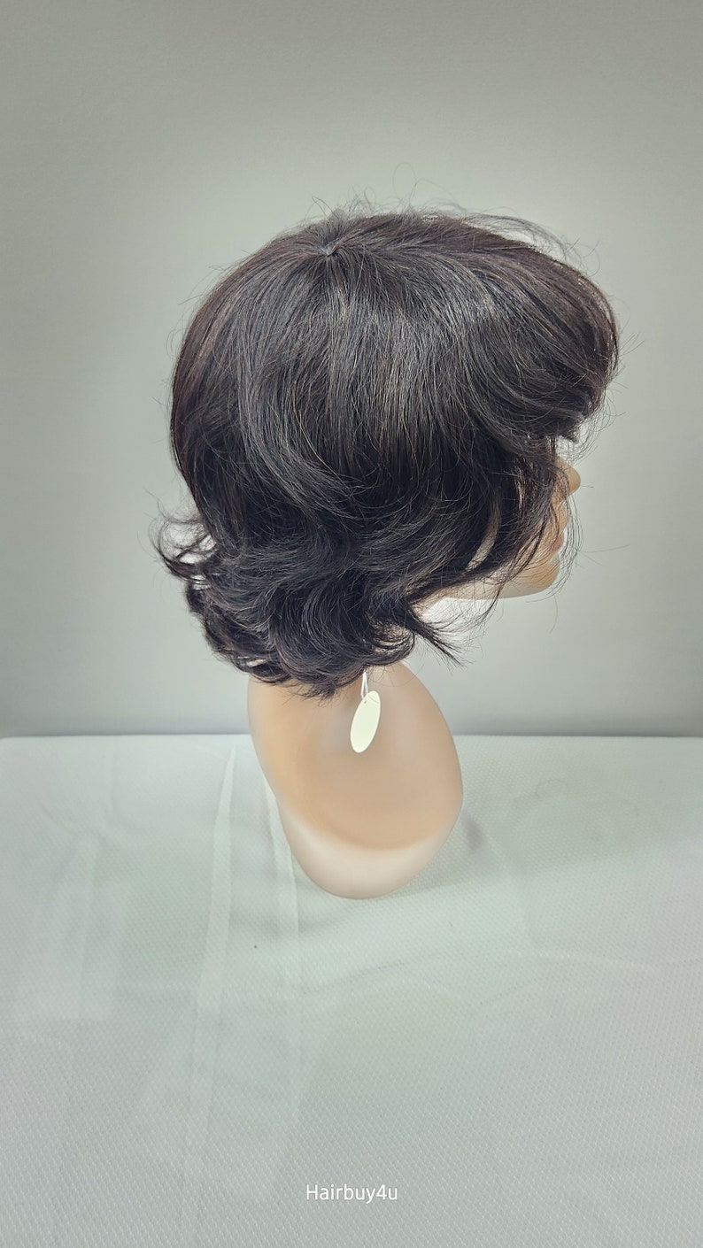Short Wig Human Hair Natural Black(h20917) - Etsy