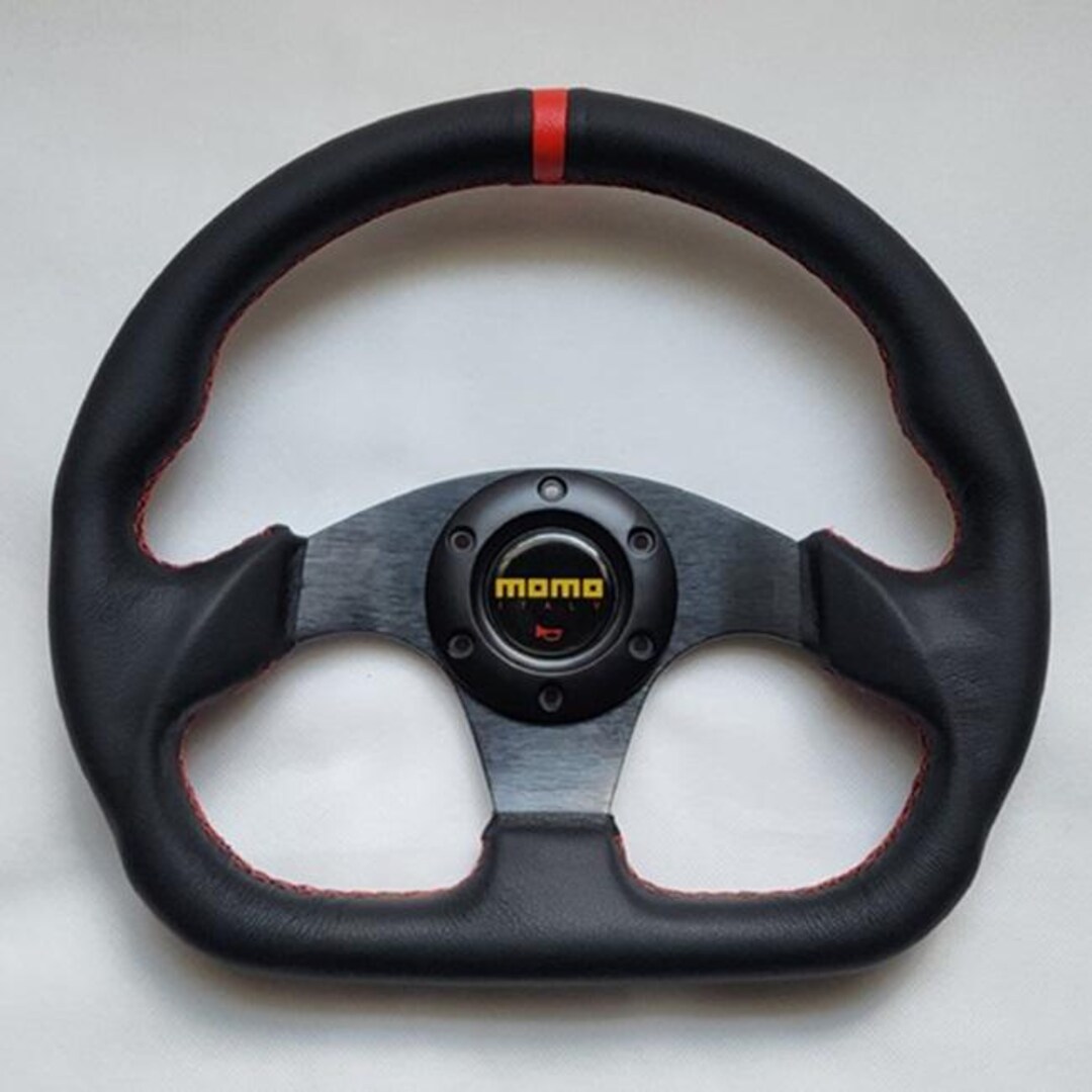 MOMO Leather D Shape Street Sport Steering Wheel 320mm 12.5in BRLRR - Etsy