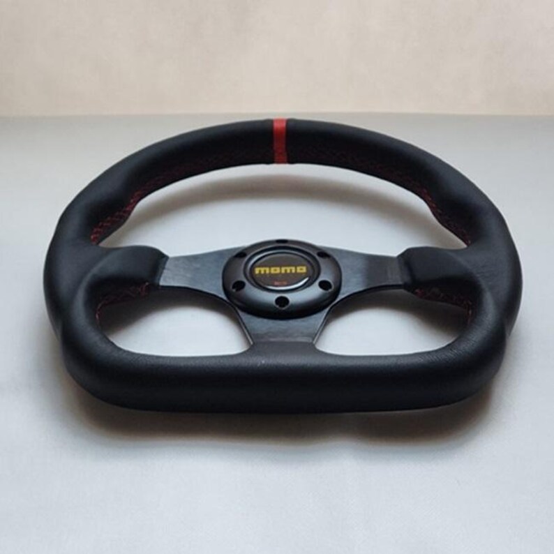 MOMO Leather D Shape Street Sport Steering Wheel 320mm 12.5in BRLRR - Etsy