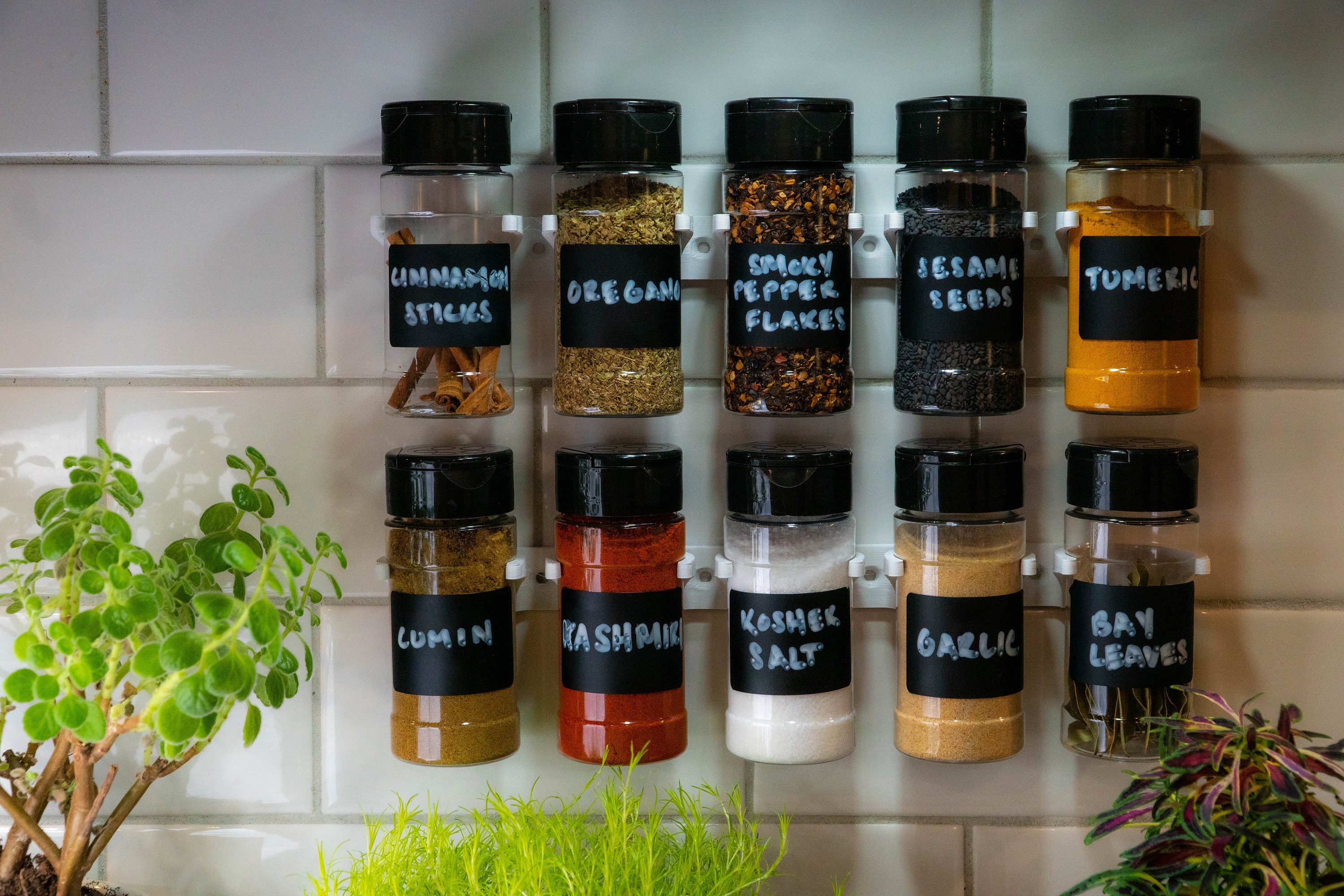 Wall-mounted Spice Rack Quick Access Low-profile Modern Design - Etsy