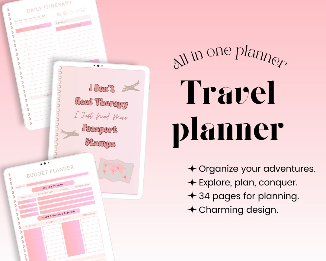 Printable Travel Planner Digital Travel Planner for iPad Goodnotes ...