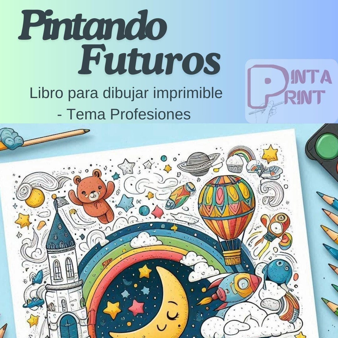 Children's Coloring Book "painting Futures" Theme Professions - Etsy