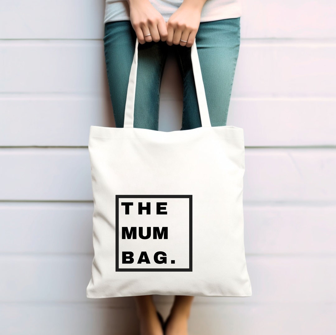 Minimalist Mom Tote Bag, the Mum Bag, Simple Tote Bag, Mom Shopping Bag ...