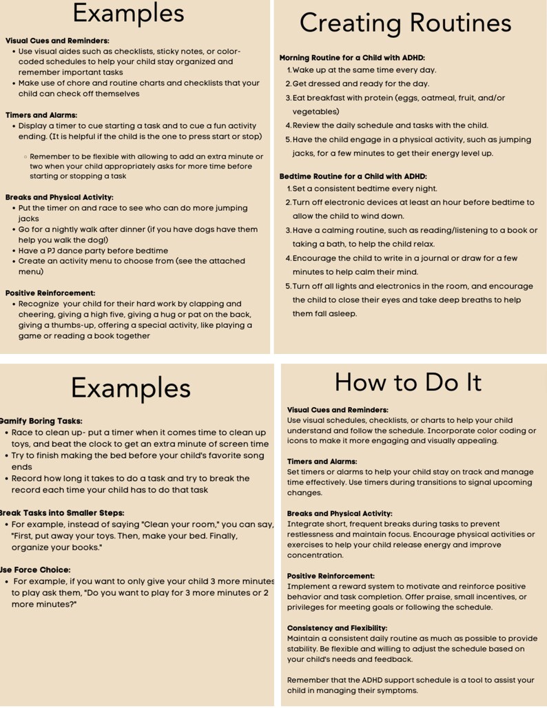 A How to Guide on ADHD for You and Your Child. - Etsy