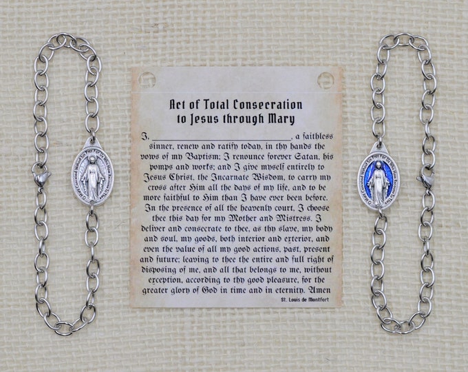 Chain of Mary Marian Consecration Bracelet Antique Bronze Miraculous ...