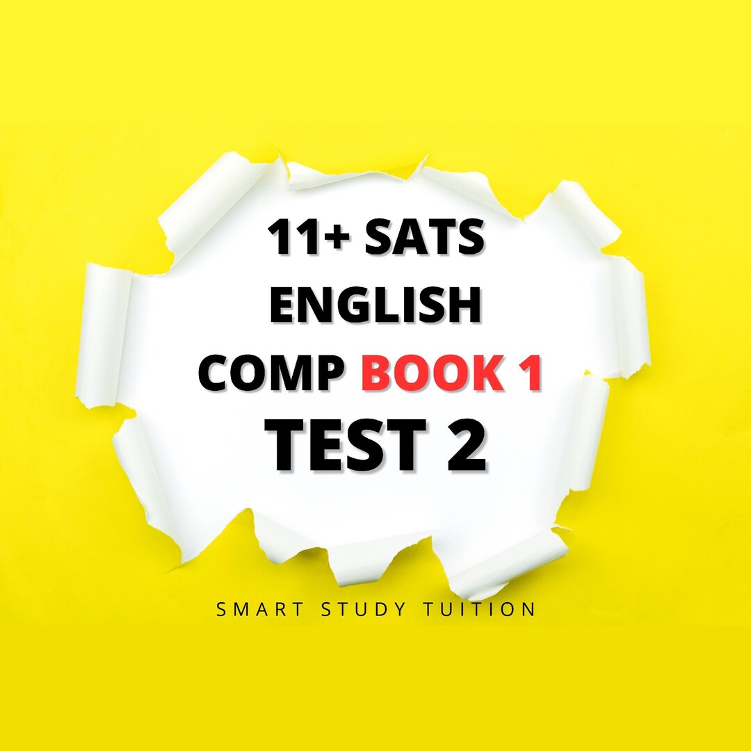 11+ SATS Comp Tests: Book 1 Test 2 - Smart Study Tuition - Etsy