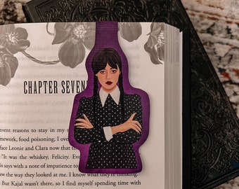 Wednesday Addams Bookmark Double Side Holographic Bookmark Book Lover ...