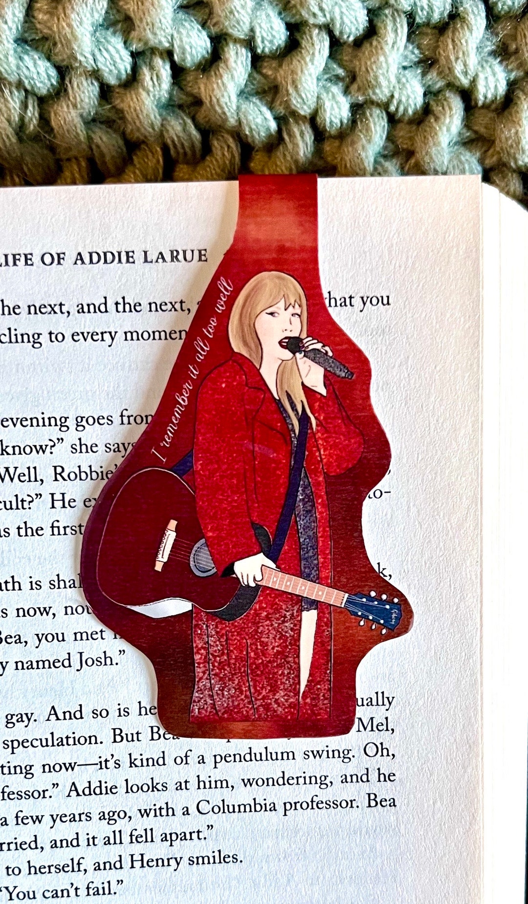 Taylor Swift: the Eras Tour All Too Well Bookmark - Etsy