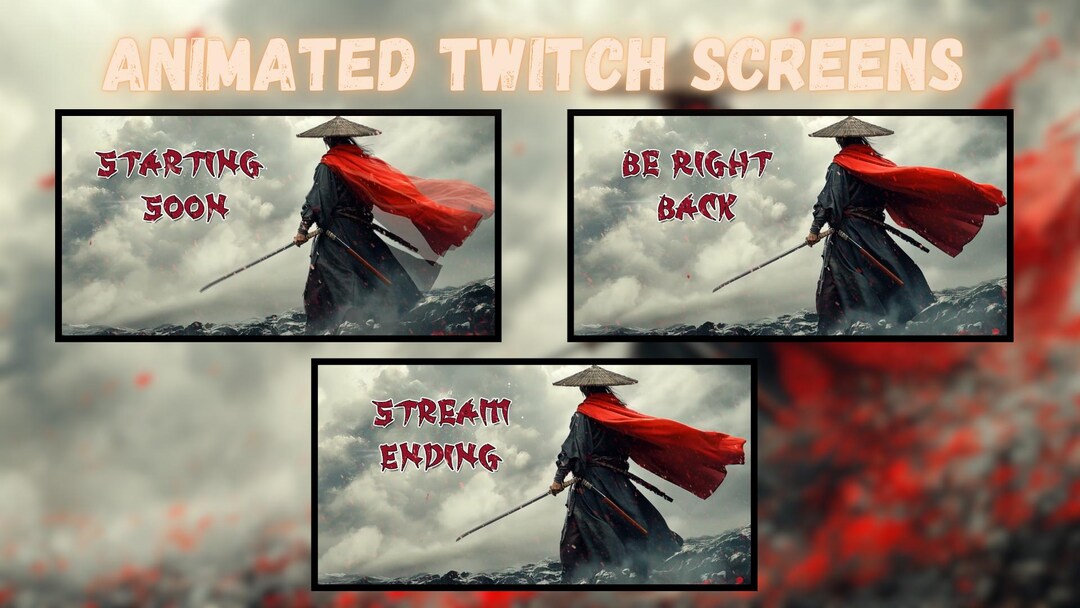 Starting Soon Screen| Twitch Overlay | Be Right Back | Stream Overlay ...