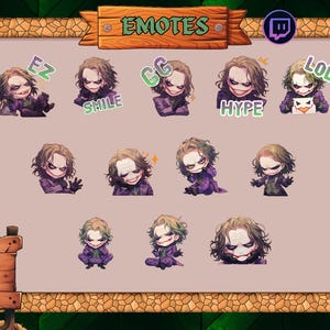 The Joker Twitch Emotes, Streamer Discord Emotes (350x350 Px) (digital ...