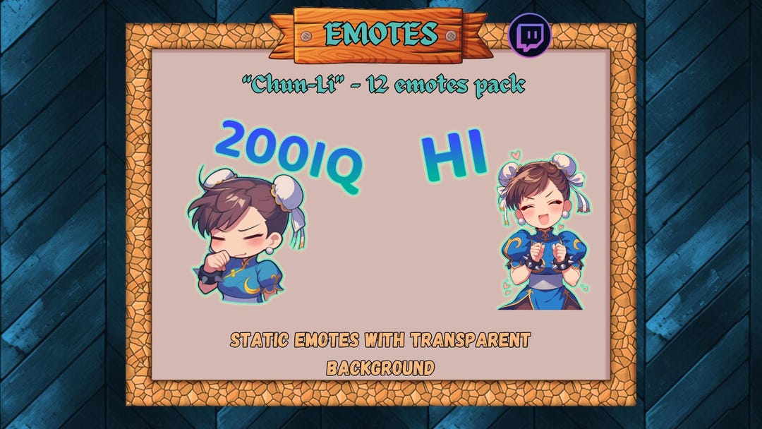 Chun-li Twitch Emotes: Street Fighter Emote Pack (12 Emotes) - Etsy