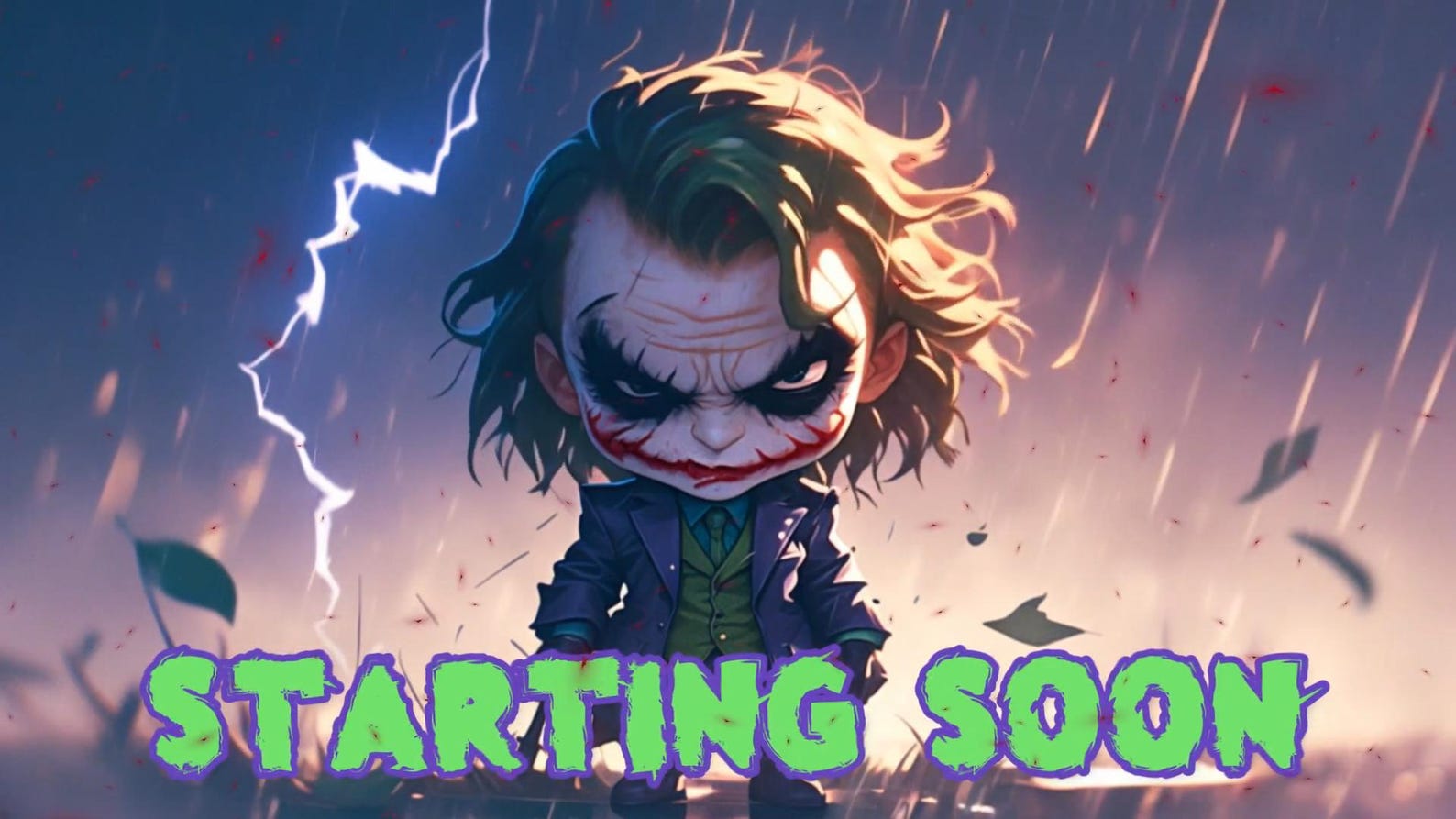 Joker Animated Twitch Overlay: Starting Soon, BRB Screens (digital ...