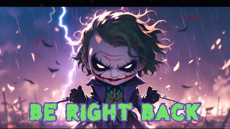 Joker Animated Twitch Overlay: Starting Soon, BRB Screens (digital ...