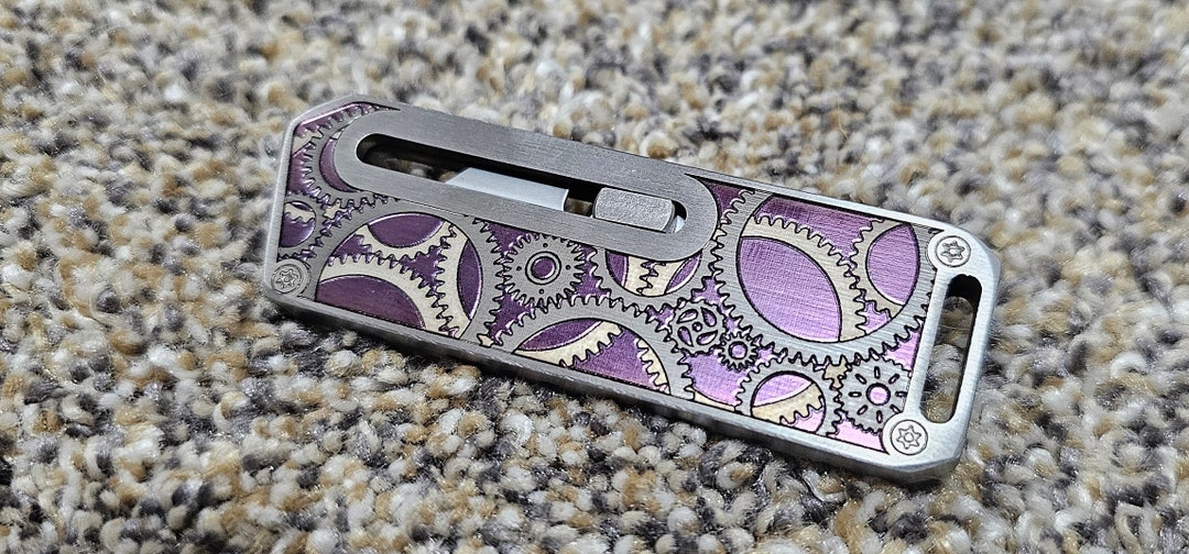 Utility Blade Laser Engraved Stainless Steel Holder. 1 per Order. Deep ...