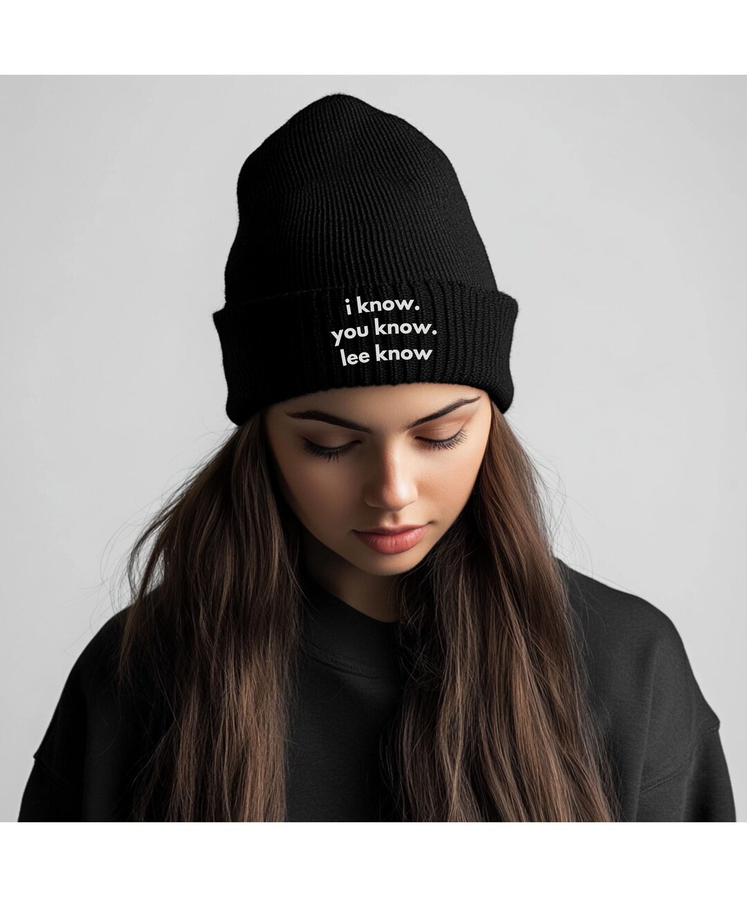 STRAY KIDS 'I Know You Know Lee Know' Embroidered Beanie, Stray Kids ...