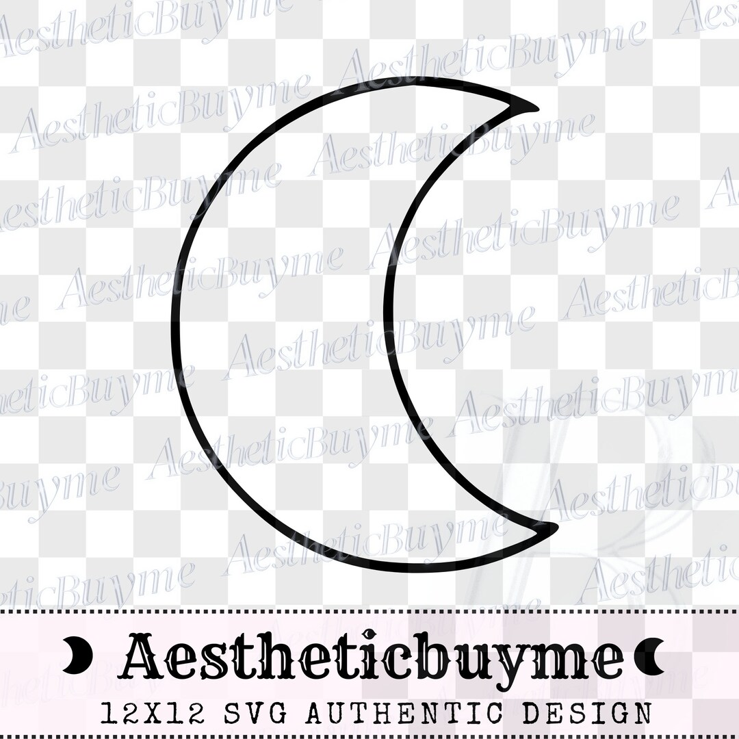 Crescent Moon SVG/PNG TRANSPARENT Background • Easy Digital Download ...