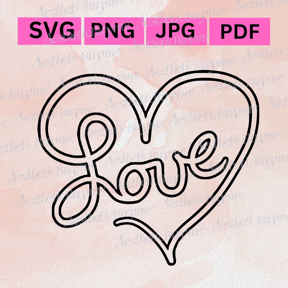 Love Inside Heart SVG/PNG TRANSPARENT Background • Easy Digital ...