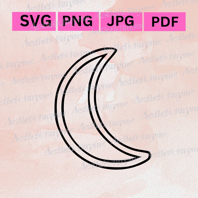Moon Cresent SVG/PNG TRANSPARENT Background • Easy Digital Download ...