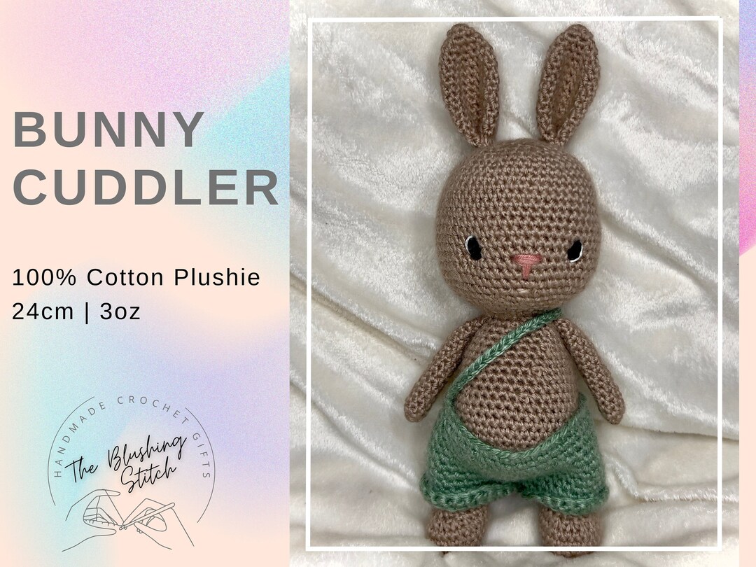 Handmade Crochet Bunny, Crochet Knitted Baby Cuddle Toy, Amigurumi ...