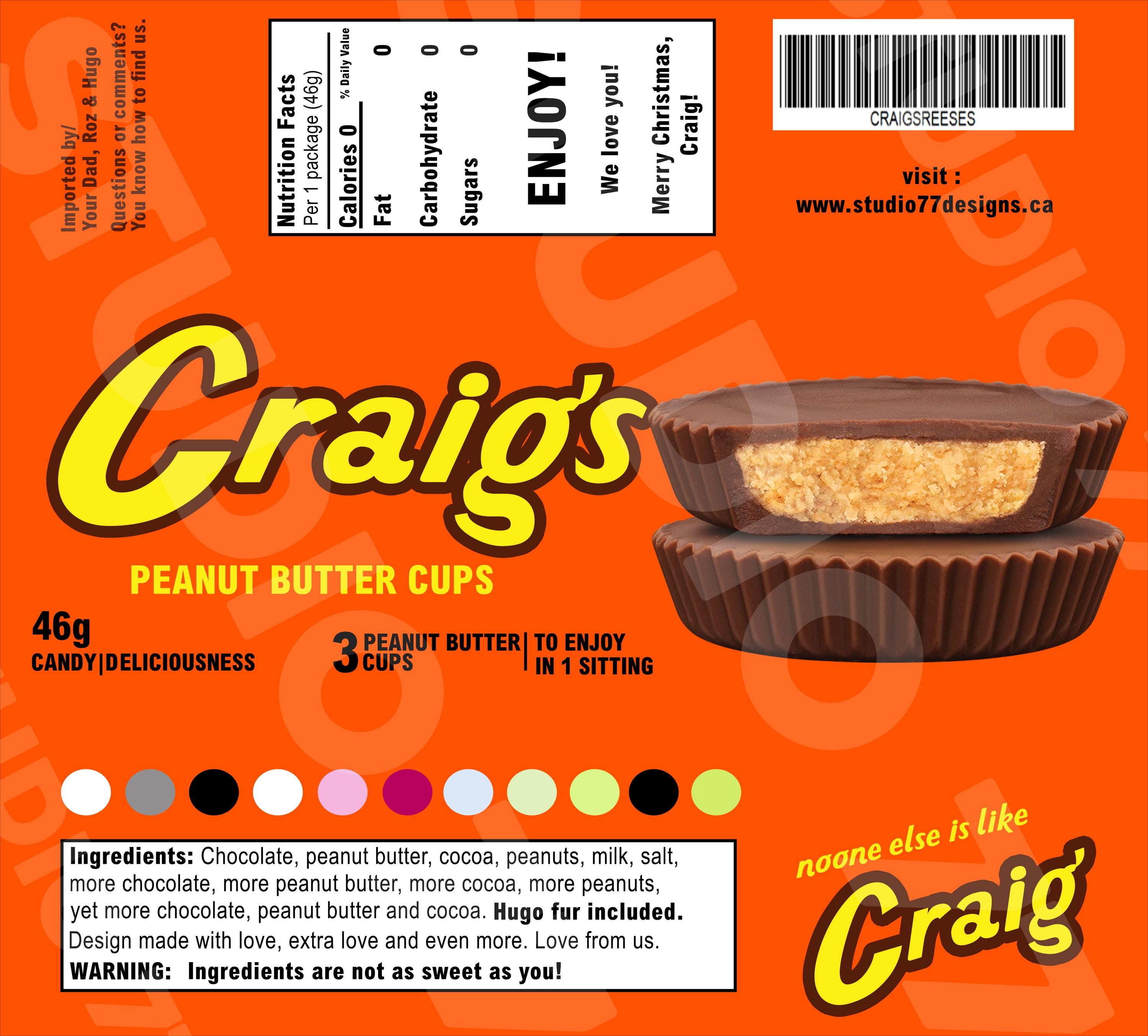 Reese's Mockup Chocolate Bar Wrapper - Etsy