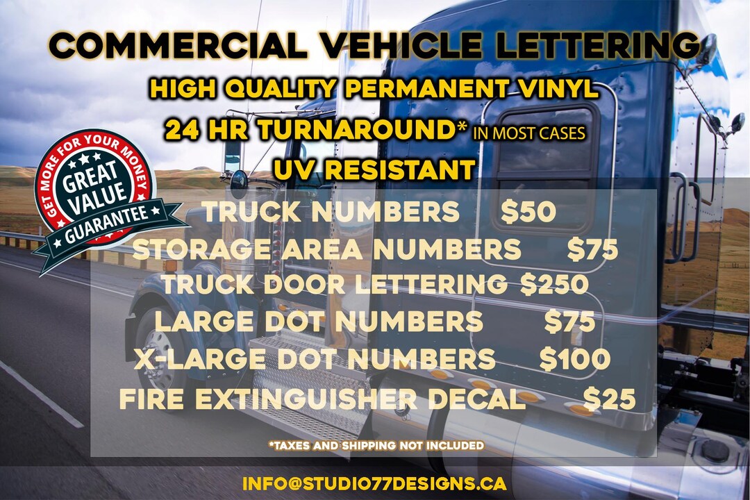 Custom Commercial Vinyl Lettering & Numbers - Etsy