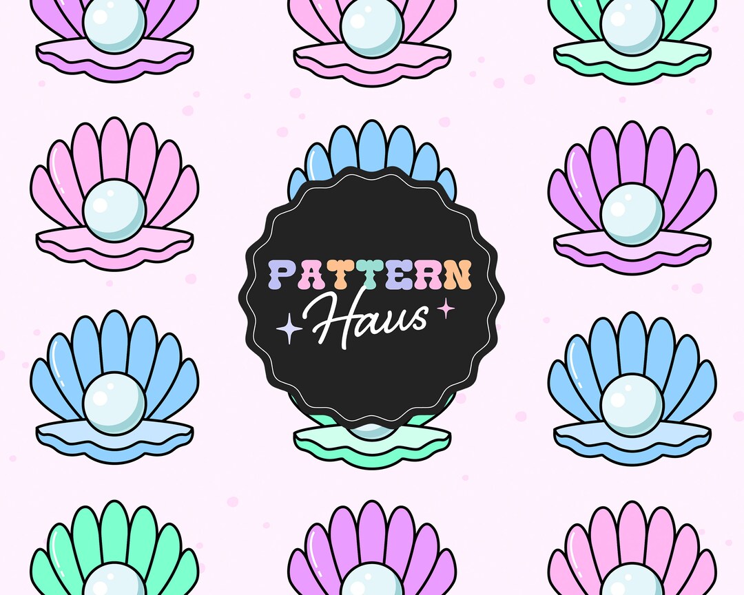 Seashell Seamless Repeating Pattern, Beach Pattern, Seamless Pattern ...